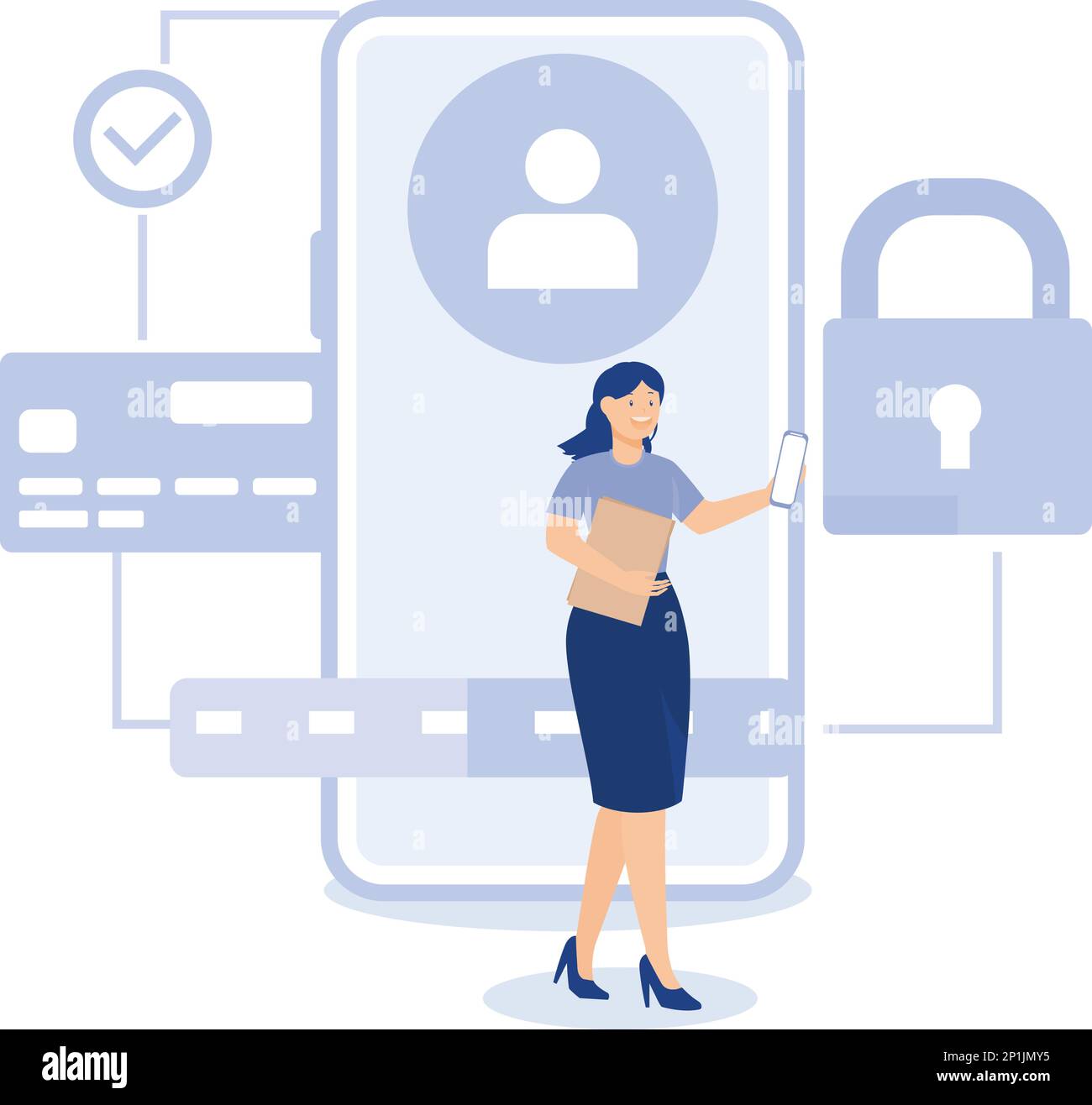 Cloud Computing Network Safety Abstract Conceptcyber Security Softwareflat Vector Modern