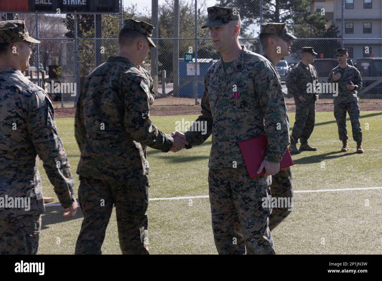 U.S. Marines with Headquarters and Headquarters Squadron (H&HS), Marine ...