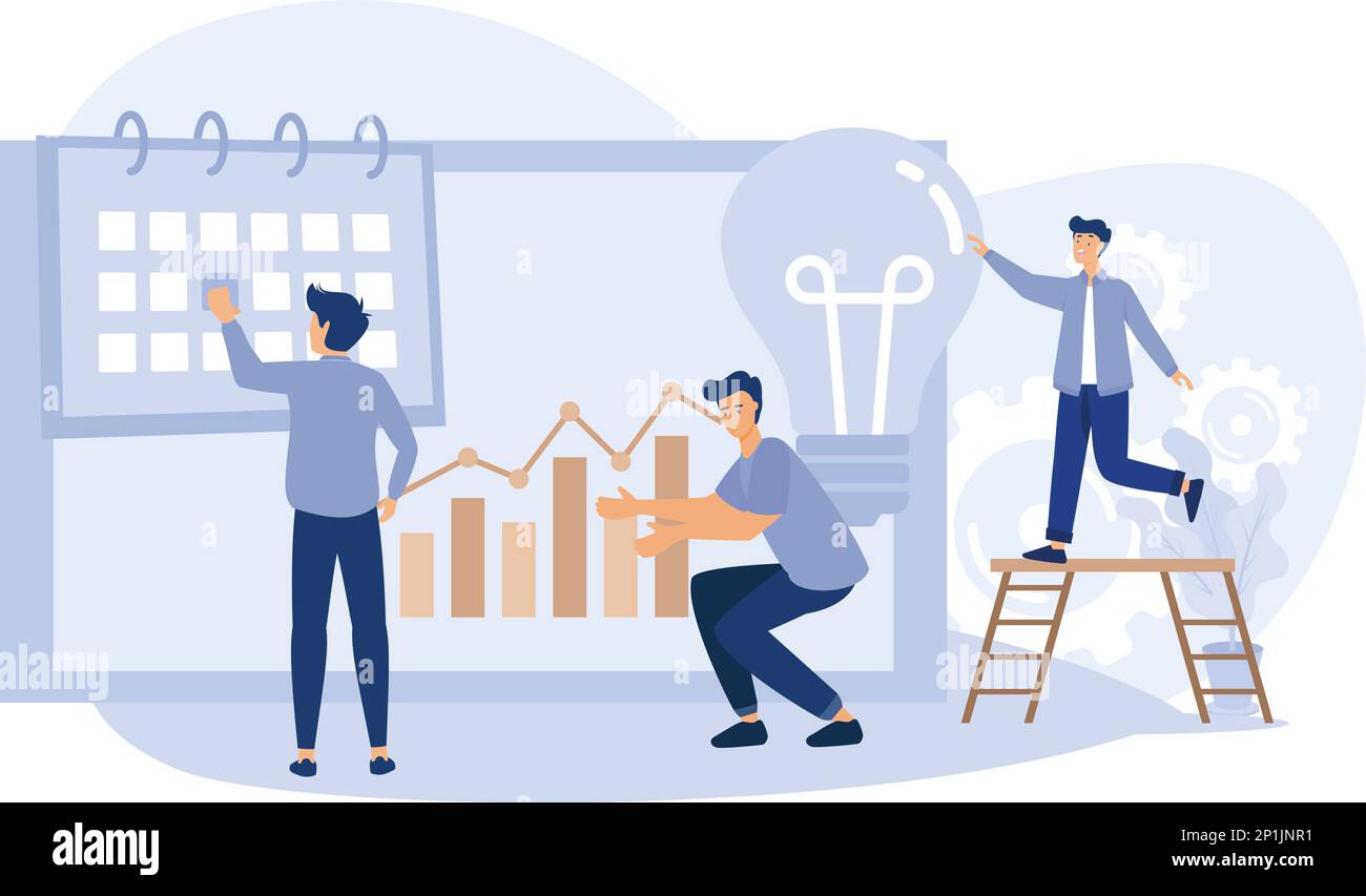 Project life cycle abstract concept,task assignment, business case ...