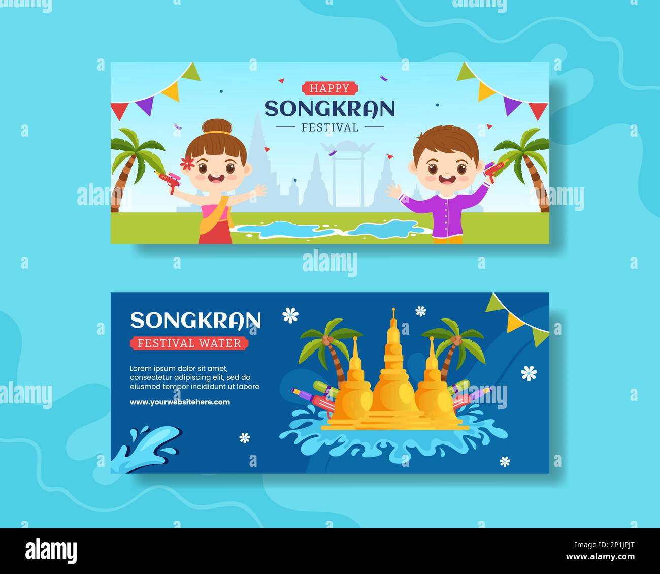 The songkran festival Stock Vector Images - Alamy