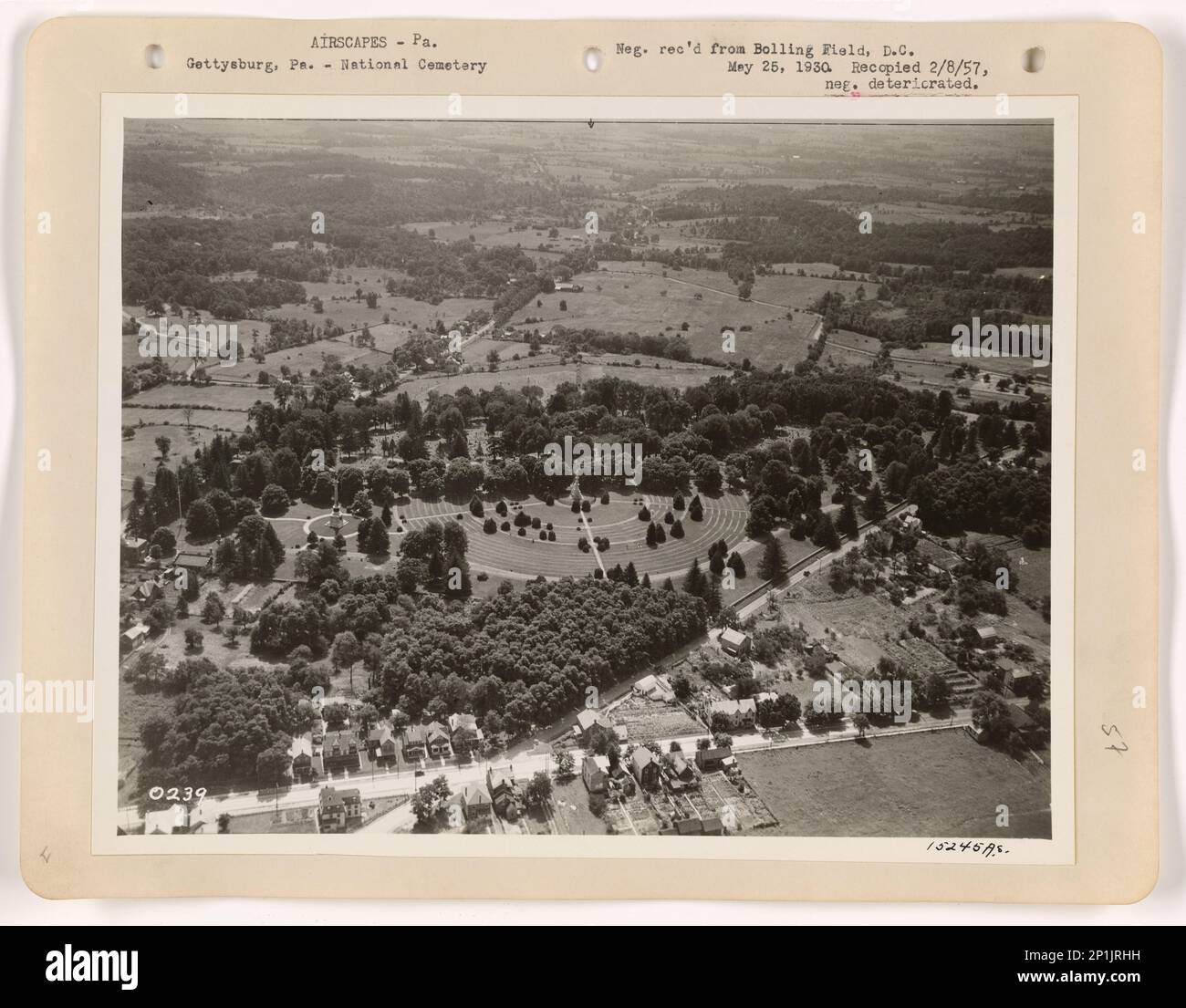 Pennsylvania - Gettysburg, Aerial Photograph Stock Photo - Alamy