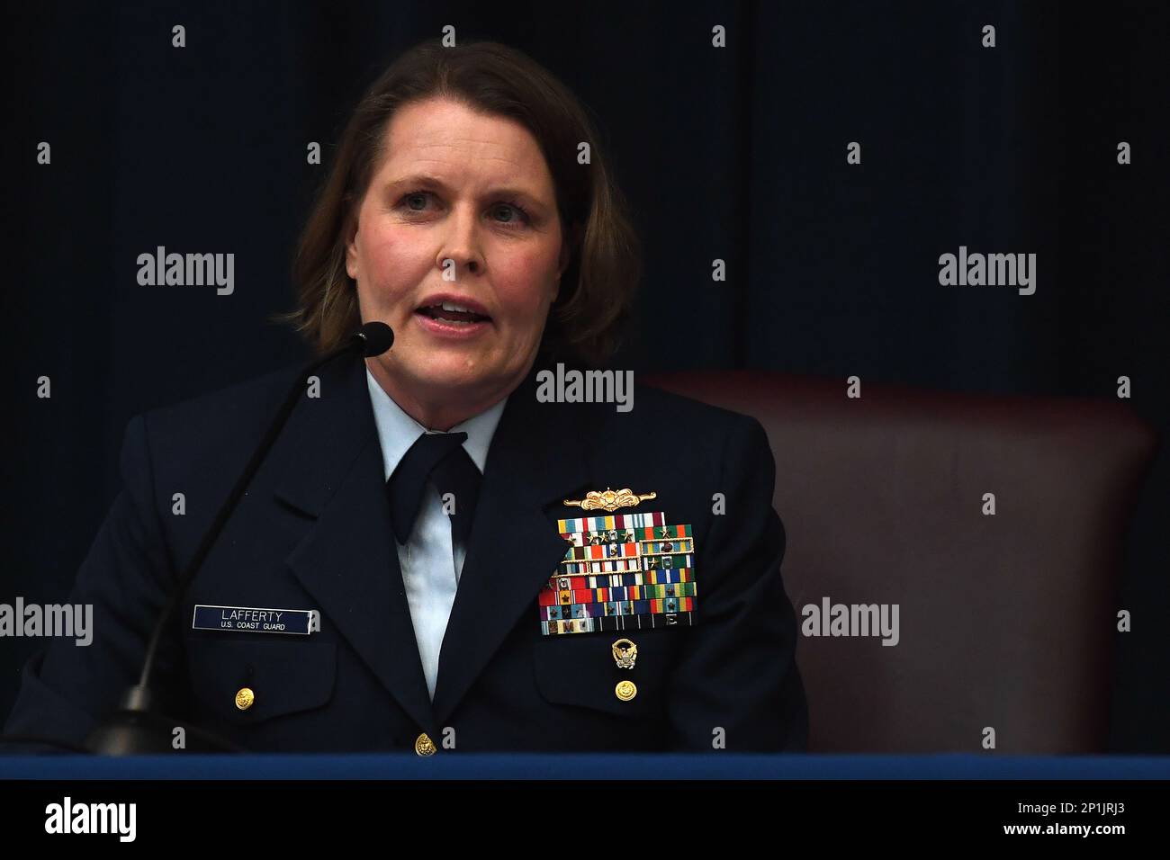 Coast Guard Rear Adm. Miriam Lafferty, the service’s assistant ...