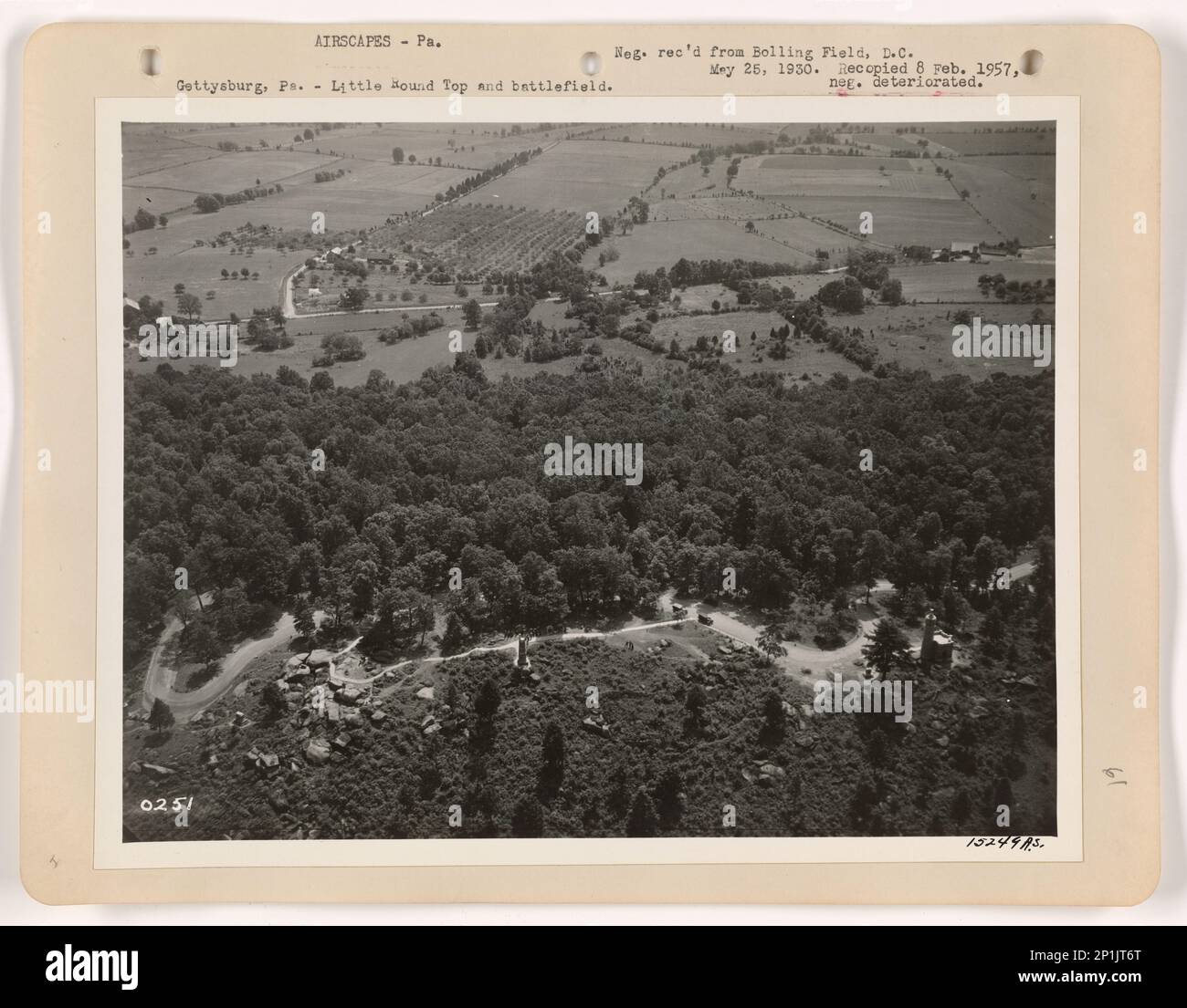 Pennsylvania - Gettysburg, Aerial Photograph Stock Photo - Alamy