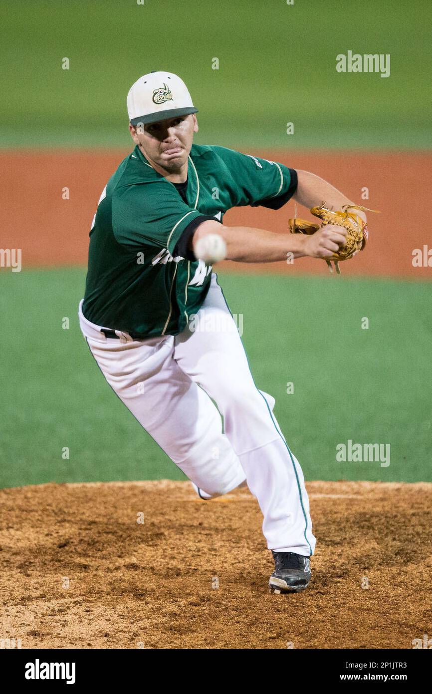 Charlotte 49ers relief pitcher Austin Wynn (45) in action against the ...