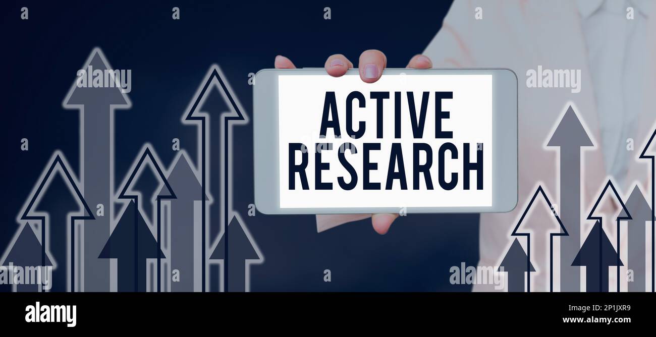 Text showing inspiration Active Research. Word Written on Simultaneous ...