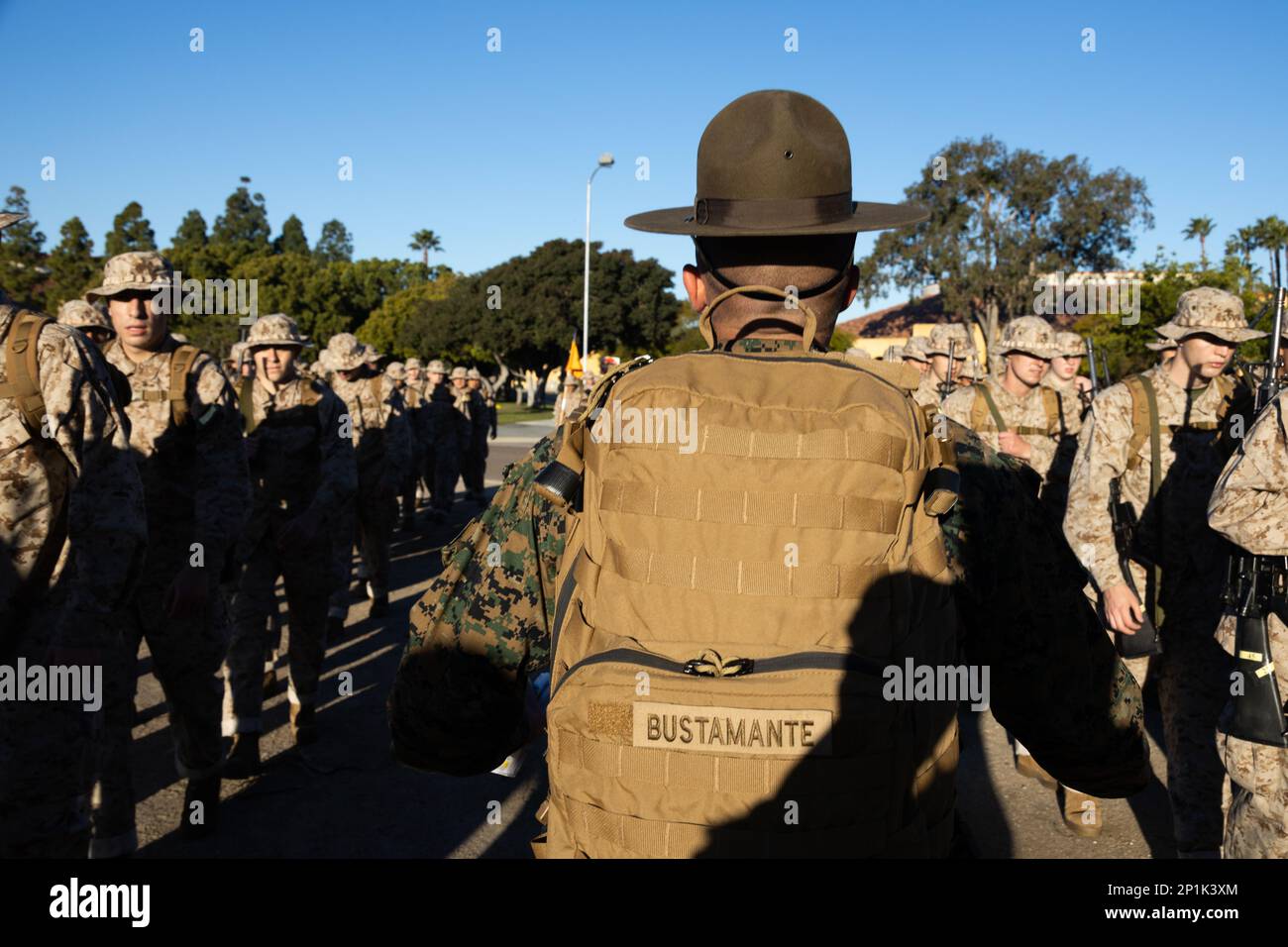 U.S. Marine Corps recruits with Golf Company, 2nd Recruit Training ...