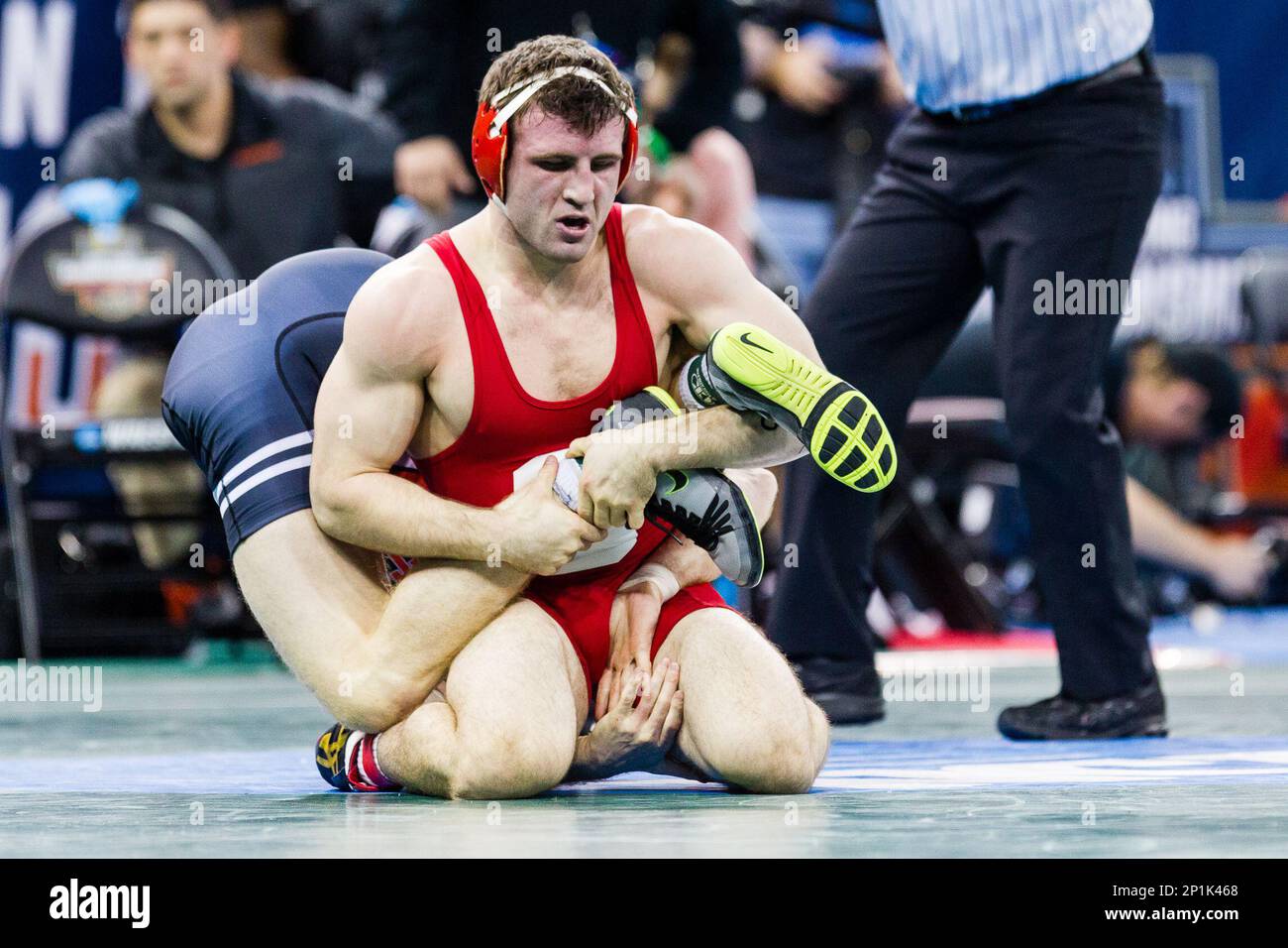 March 18, 2016: Top ranked Gabriel Dean (CORN) wrestles Nolan Boyd ...