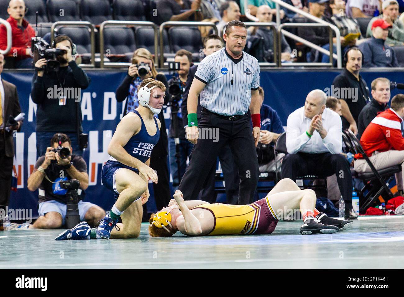 March 18, 2016: Top ranked Zain Retherford (PSU) defeated #9 Justin ...