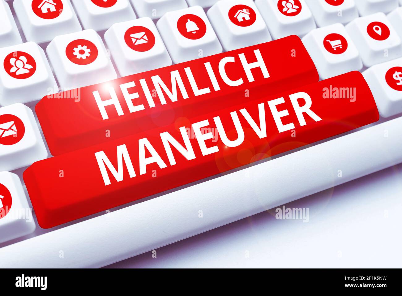 Hand writing sign Heimlich Maneuver. Business overview application of ...