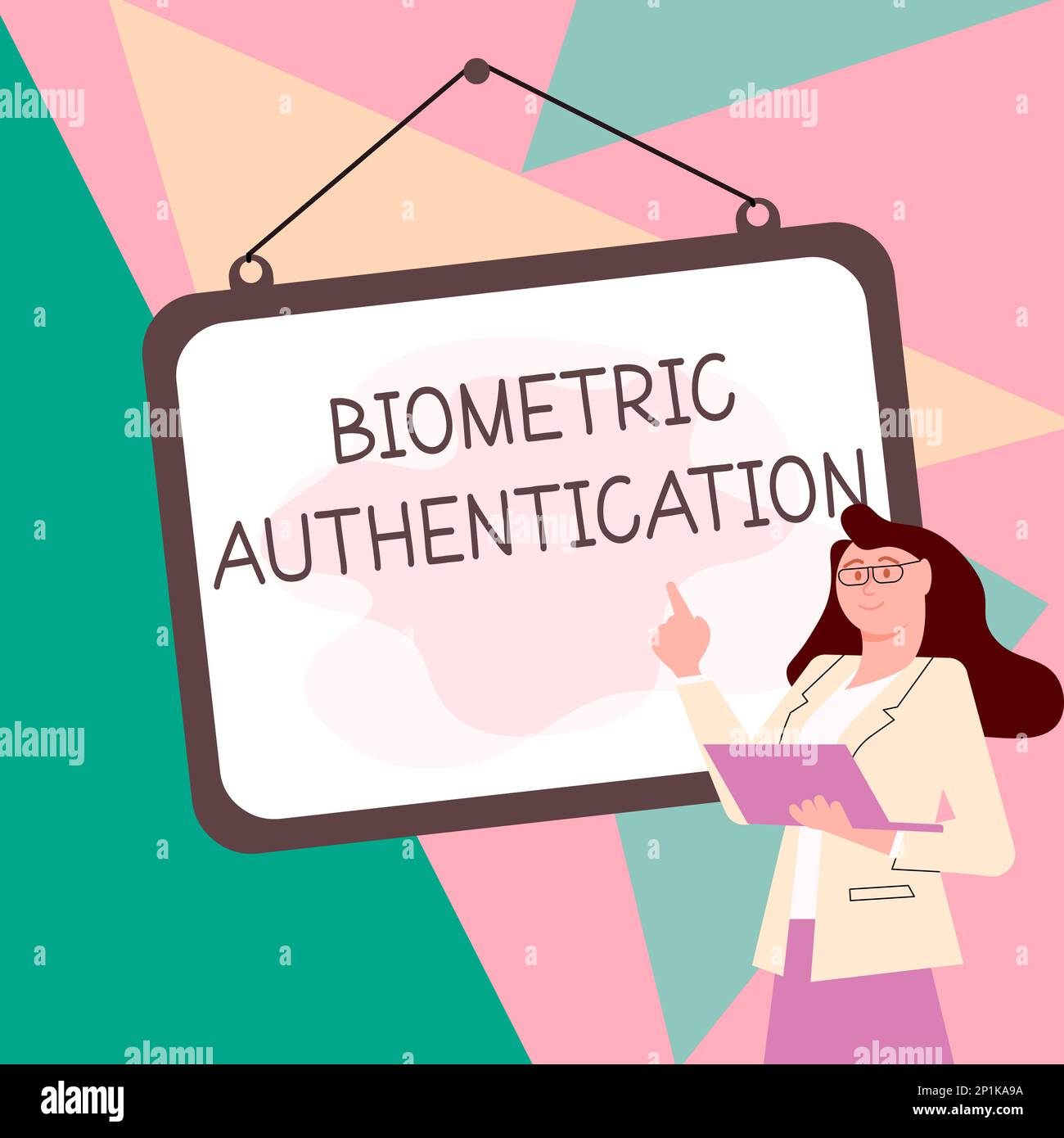 Conceptual caption Biometric Authentication. Business overview identity ...