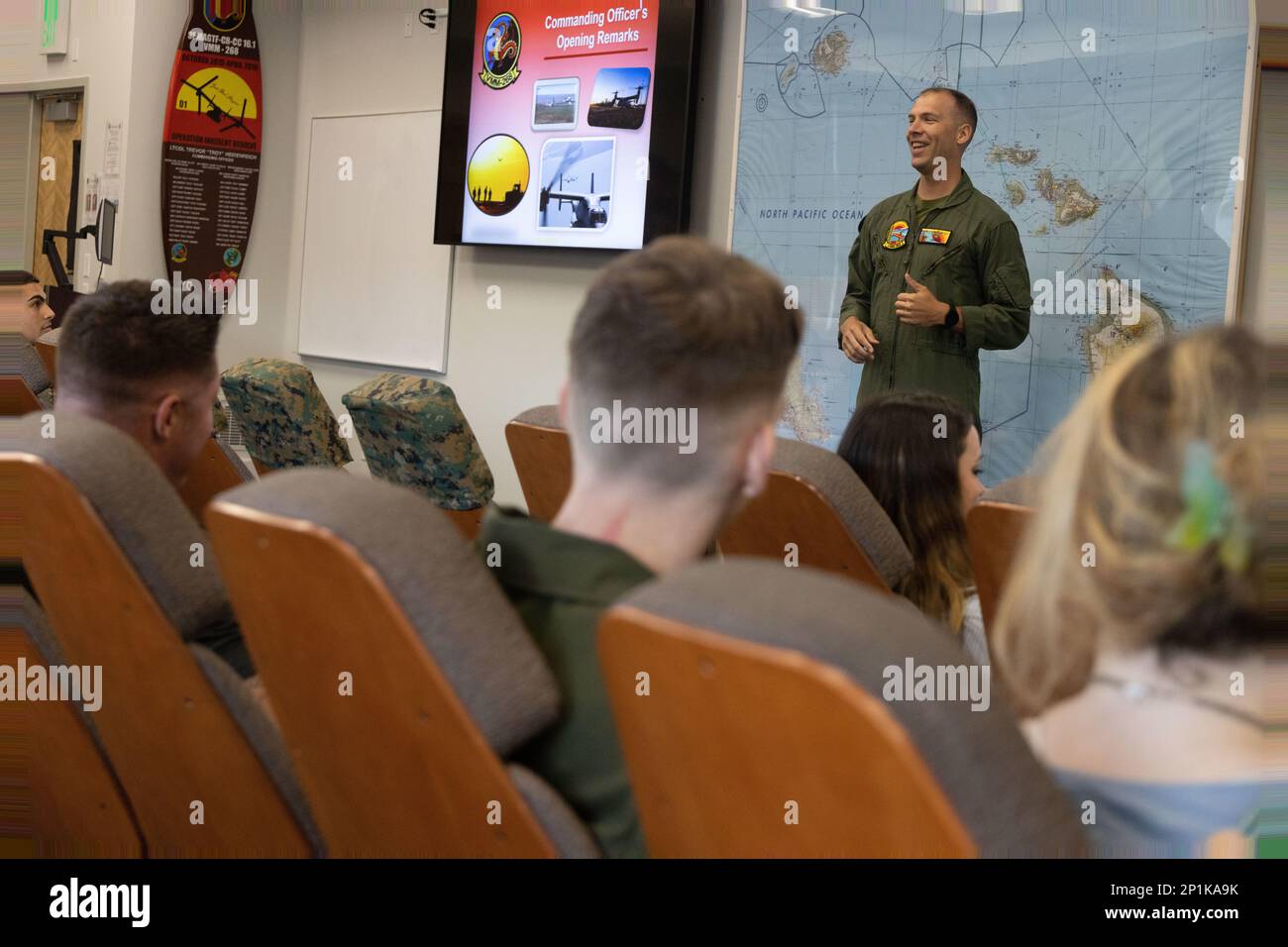 U.S. Marine Corps Lt. Col. Brandon Pope, commanding officer, Marine ...
