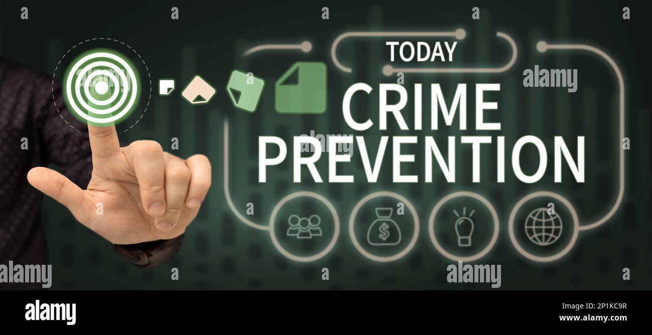 Inspiration showing sign Crime Prevention. Word Written on Federal ...
