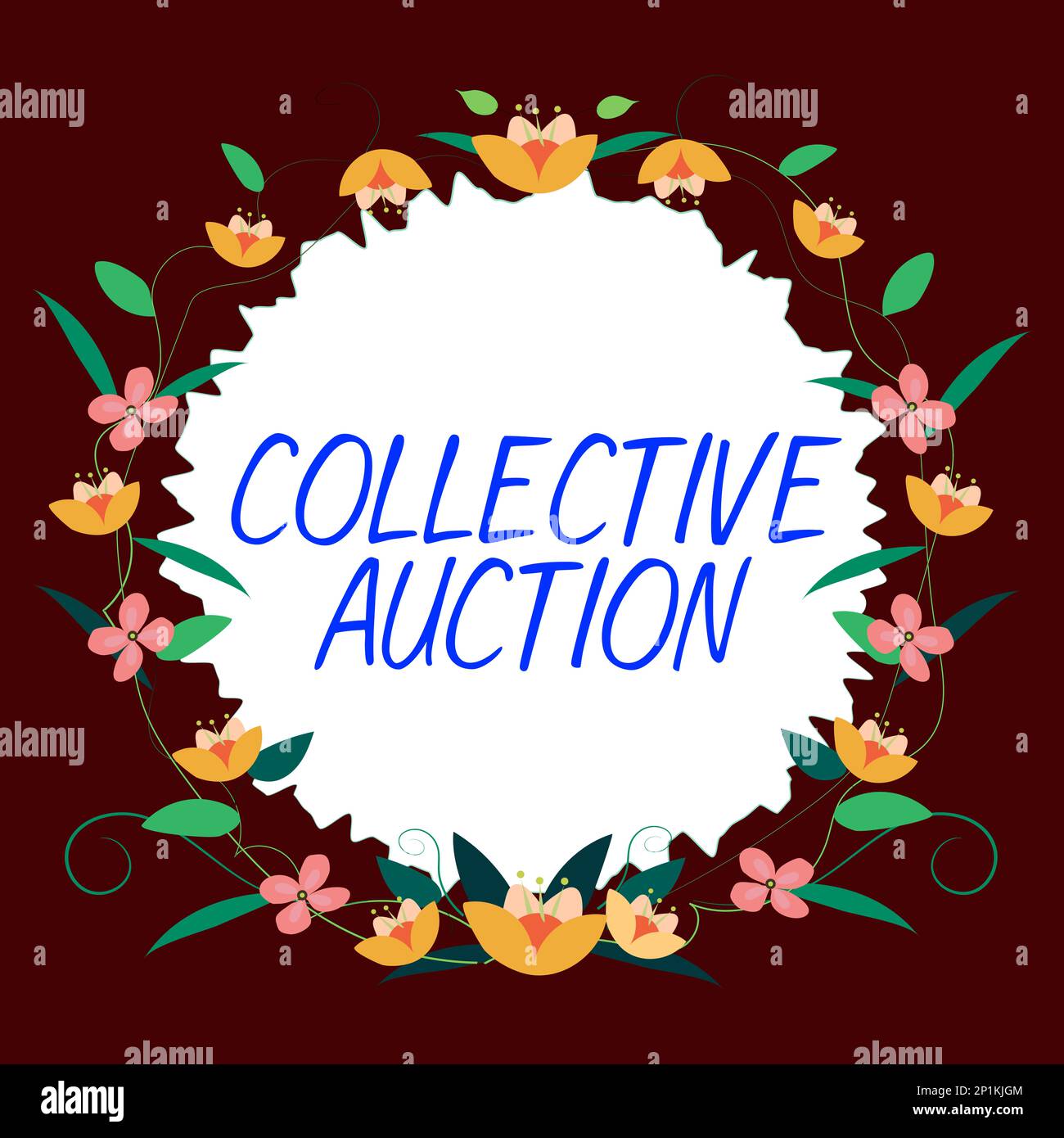 Sign displaying Collective Auction. Internet Concept Gathering and ...
