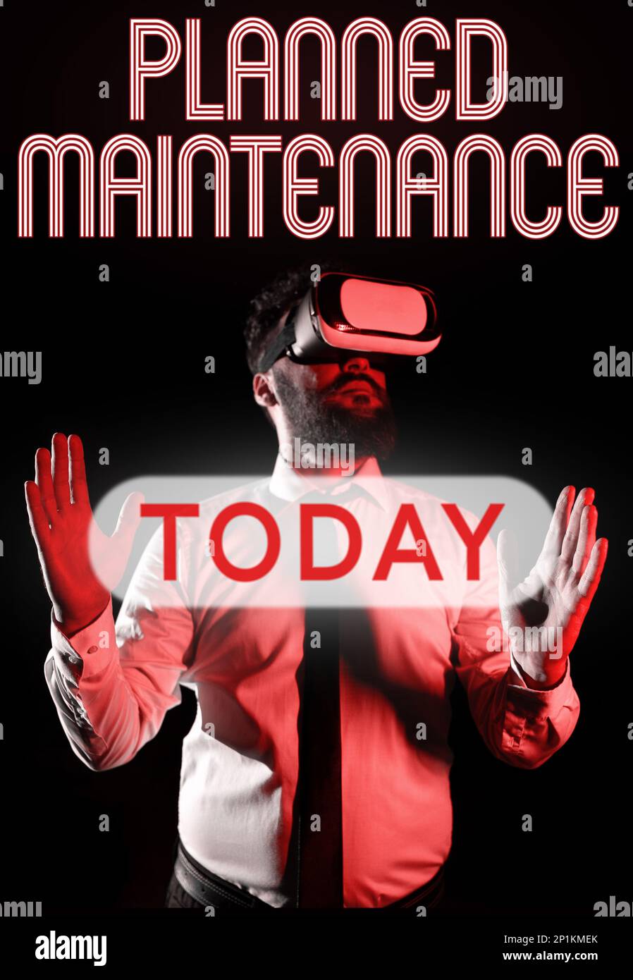 Hand writing sign Planned Maintenance. Business concept Check ups to be ...