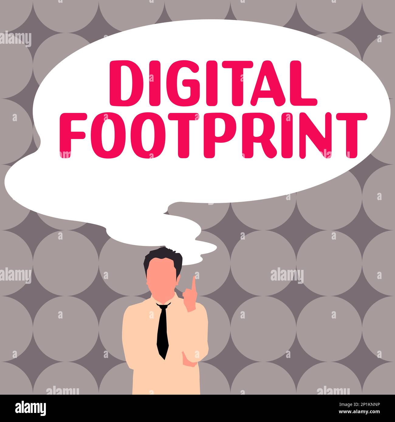 Handwriting text Digital Footprint. Word for uses digital technology to ...