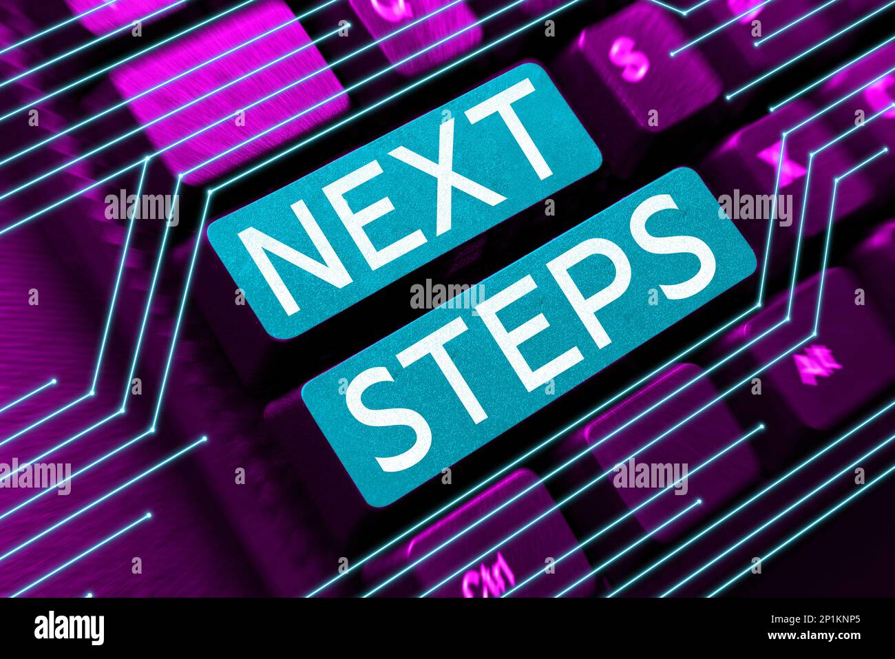 Writing displaying text Next Steps. Business showcase numper of process ...