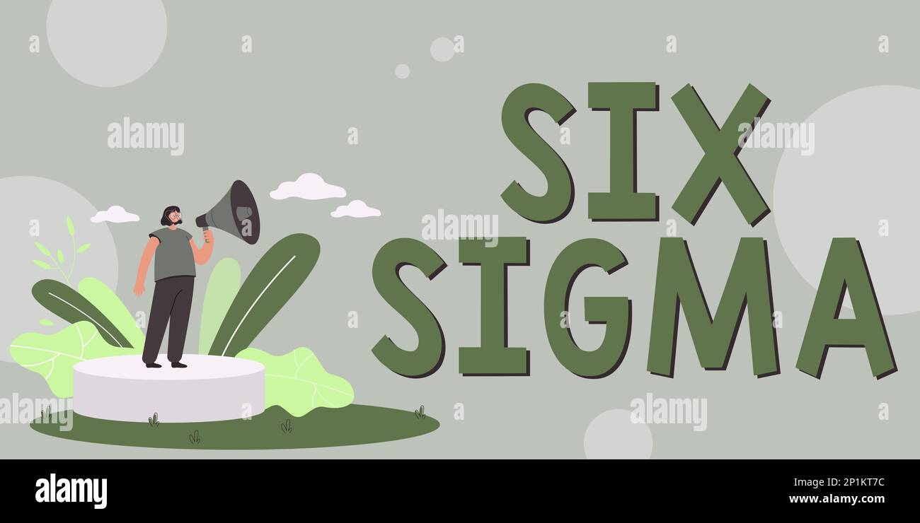 Handwriting text Six Sigma. Concept meaning management techniques to ...