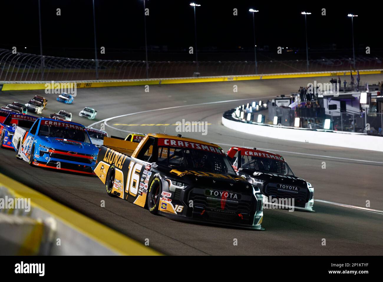 LAS VEGAS, NV - MARCH 03: Tyler Ankrum (#16 LiUNA! Toyota) racing ...