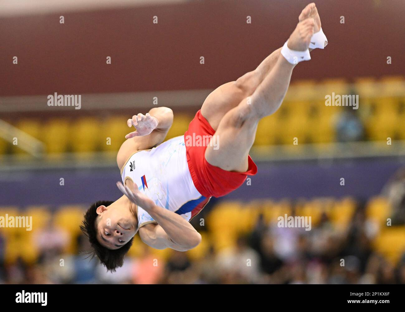 Doha, Qatar. 3rd Mar, 2023. Carlos Edriel Yulo of the Philippines ...