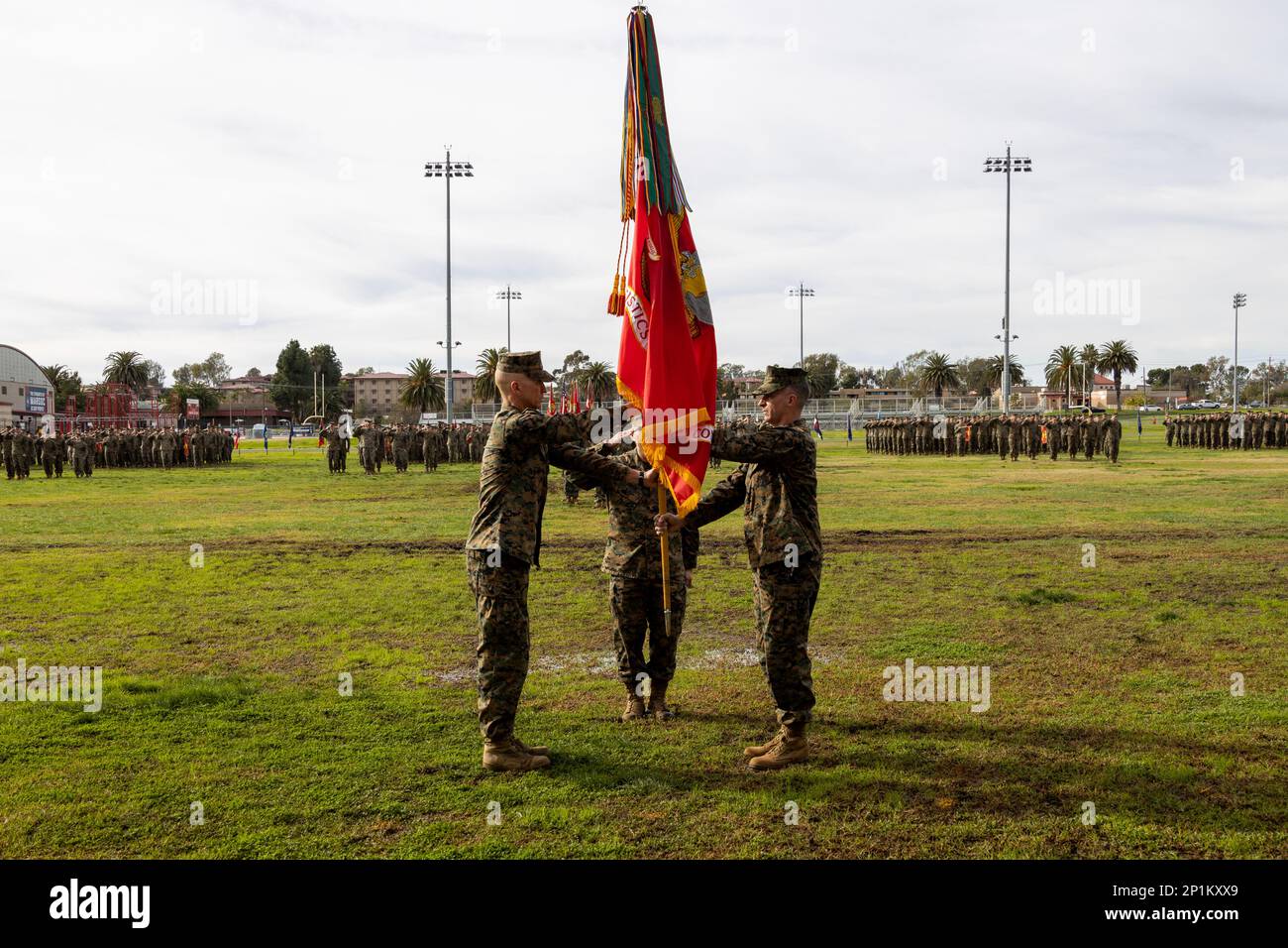 U.S. Marine Corps Col. Ryan E. Scott, outgoing commanding officer of ...