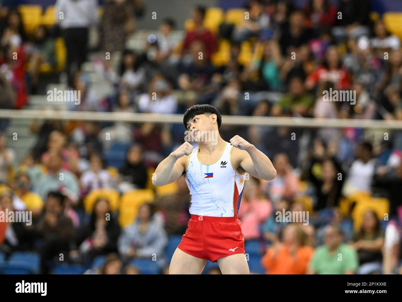 Doha, Qatar. 3rd Mar, 2023. Carlos Edriel Yulo of the Philippines ...