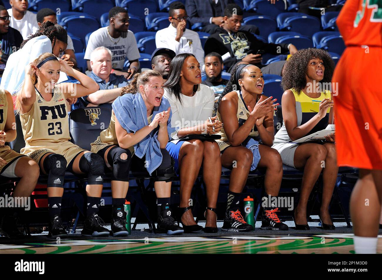 13 November 2015: FIU's players (pictured, guard Nikolina Todorovic (23 ...