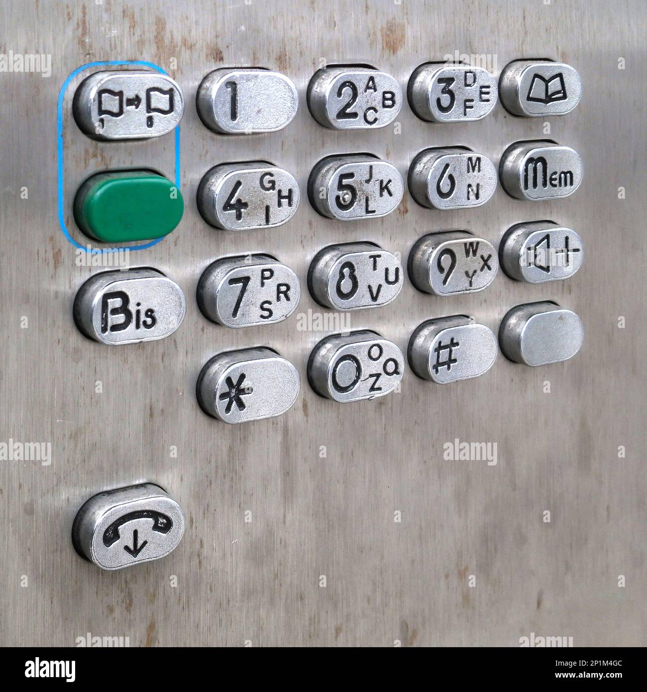 Close up on a keypad from a phone booth Stock Photo - Alamy
