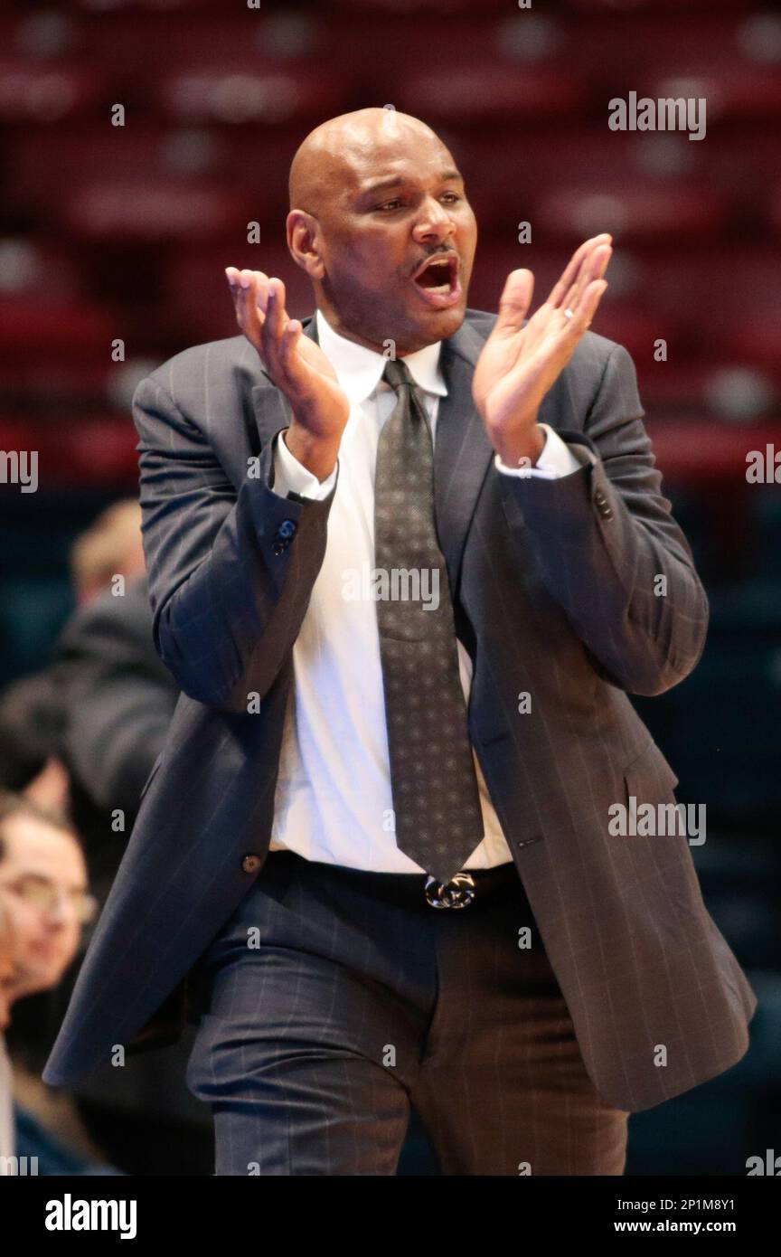 March 9, 2016: Florida Atlantic Owls head coach Michael Curry during ...