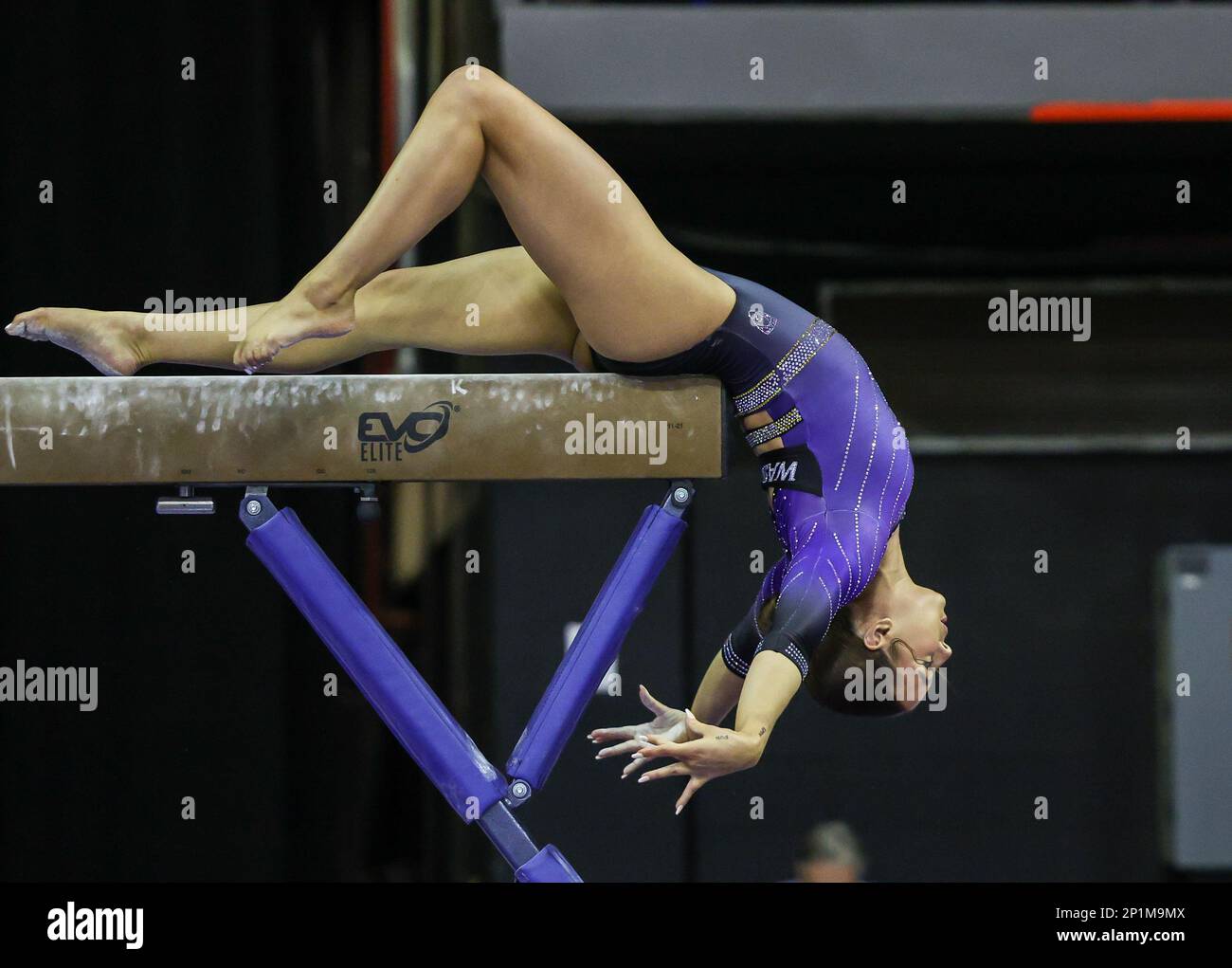 Baton Rouge, LA, USA. 3rd Mar, 2023. Washington's Kennedi Davis begins ...