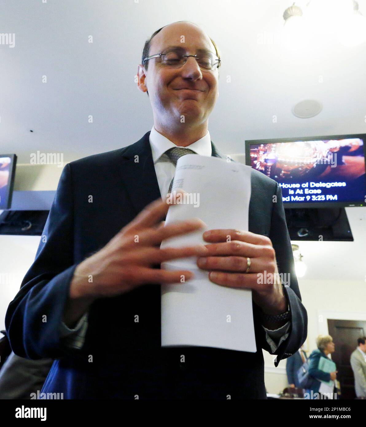 Court of Appeals Judge Stephen R. McCullough smiles as he leaves an ...