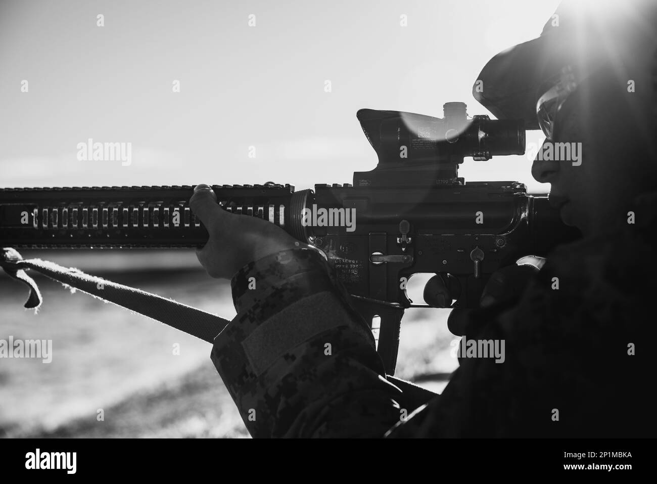 A U.S. Marine Corps recruit with Hotel Company, 2nd Recruit Training ...