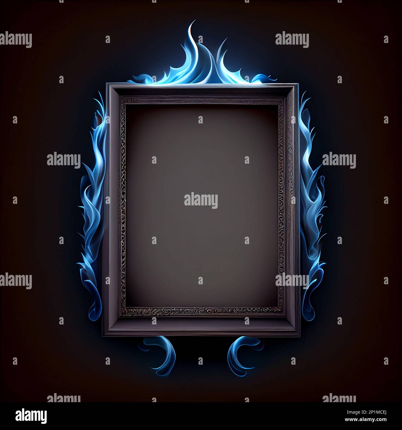 Blue fire frame hi-res stock photography and images - Alamy