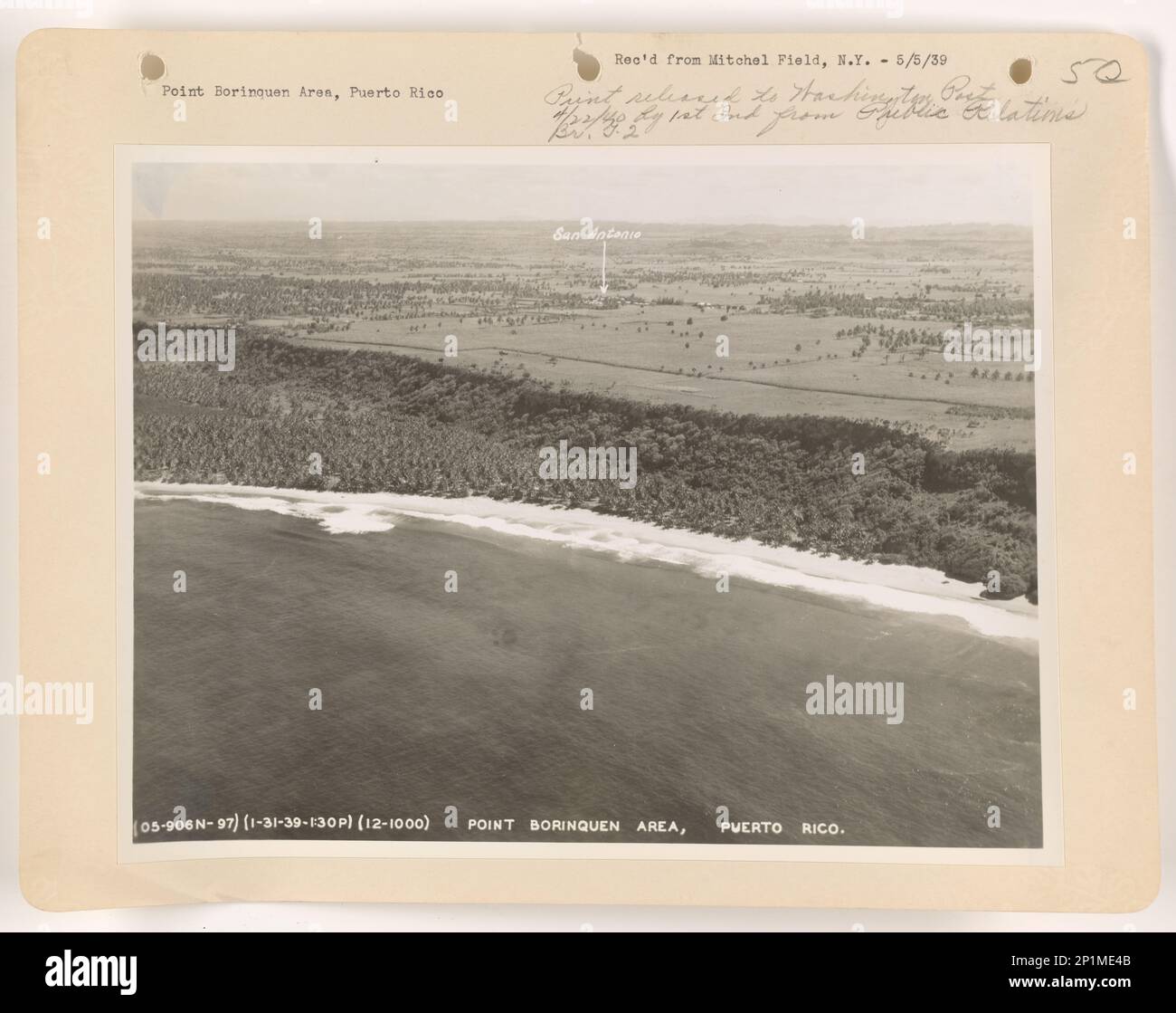 Puerto Rico - Point Borinquen area, Aerial Photograph Stock Photo - Alamy