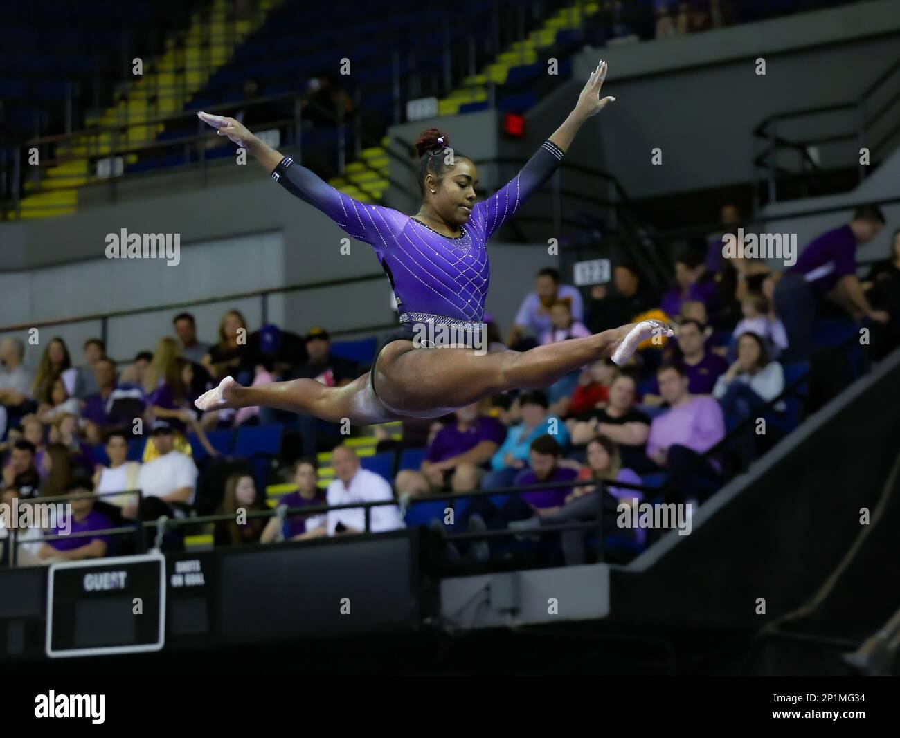 Baton Rouge, LA, USA. 3rd Mar, 2023. Washington's Deiah Moody competes ...