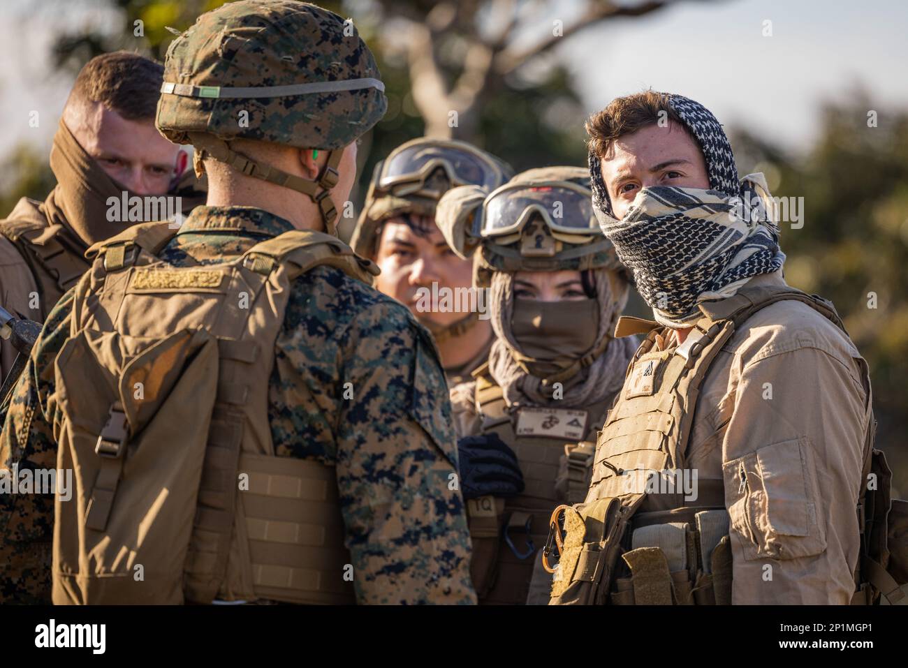 U.S. Marines with 3rd landing support battalion (LSB), prepare for an ...