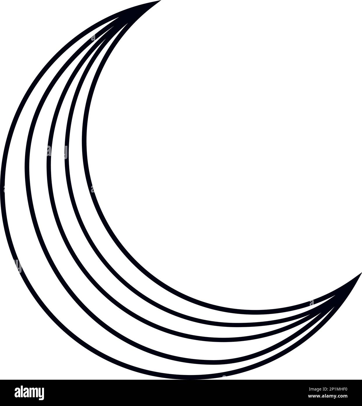 crescent moon line Stock Vector Image & Art - Alamy