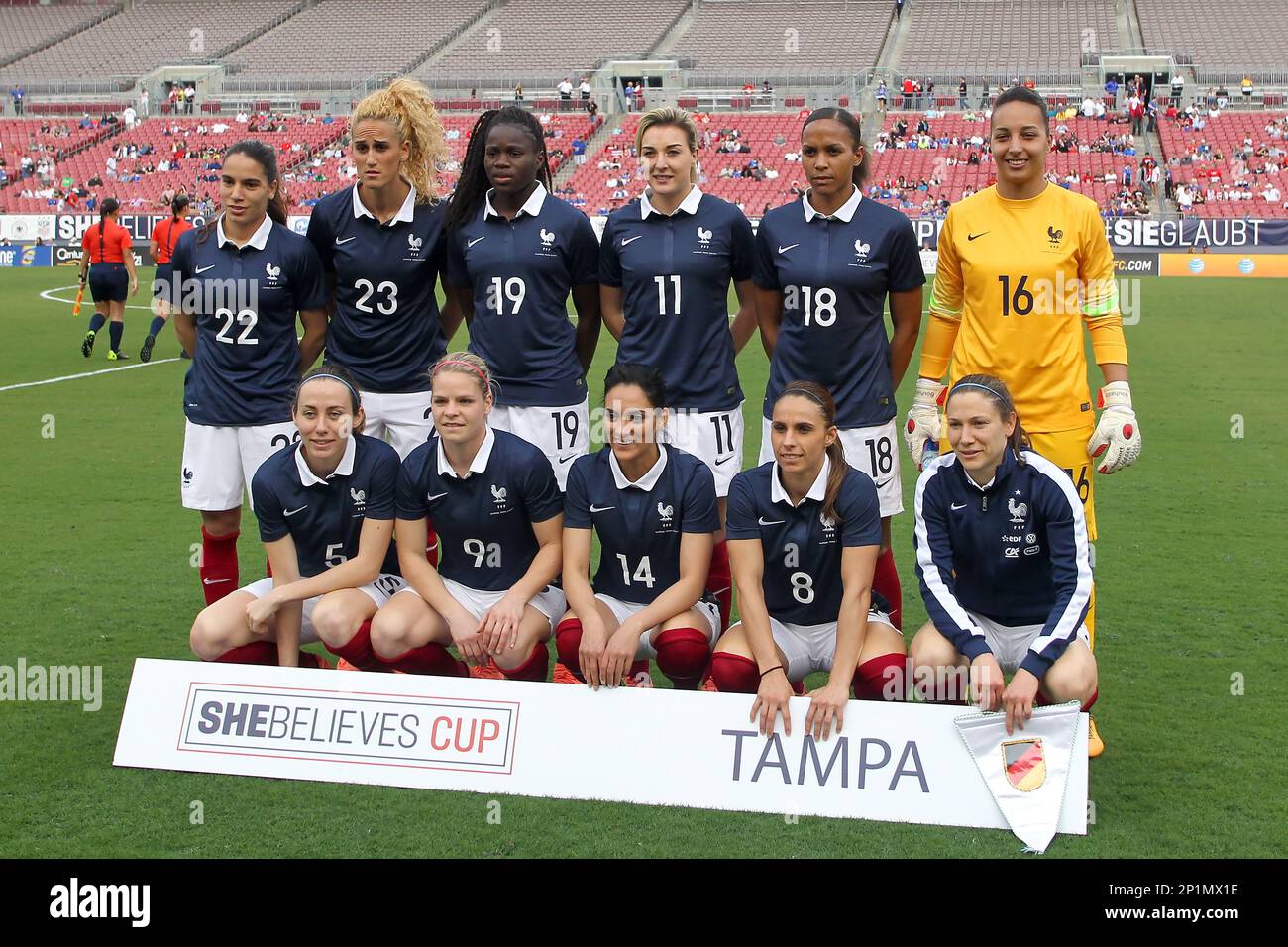 03 MAR 2016: The team from France pose together before the SheBelieves ...
