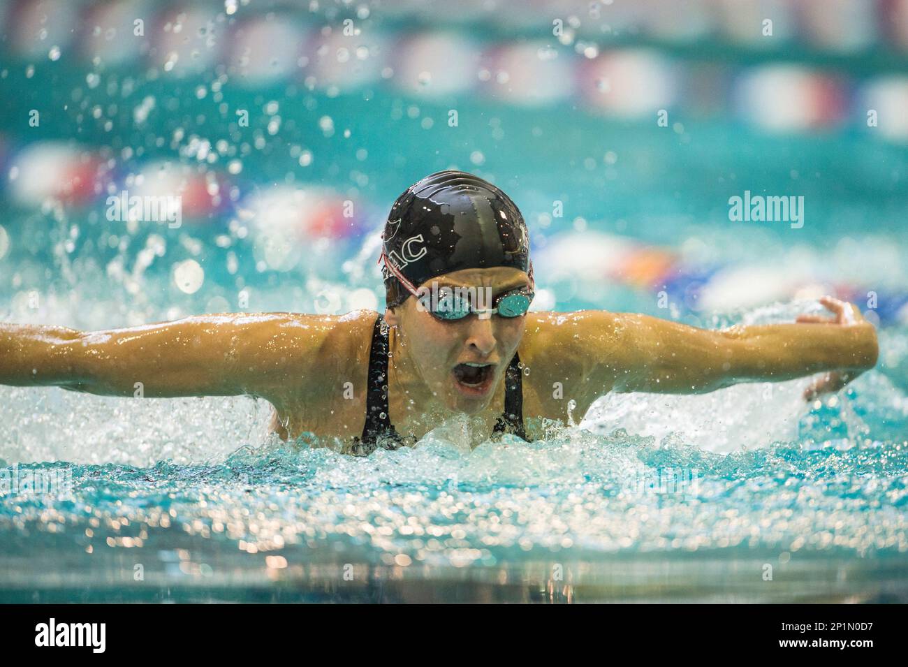 March 04, 2016: Kim Vandenberg competes in the 200m butterfly ...