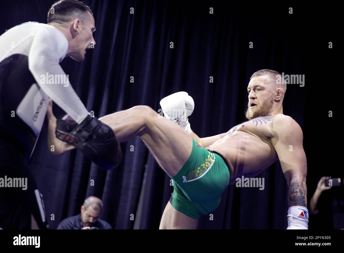 In this photo taken, Wednesday, March 2, 2016, UFc featherweight ...