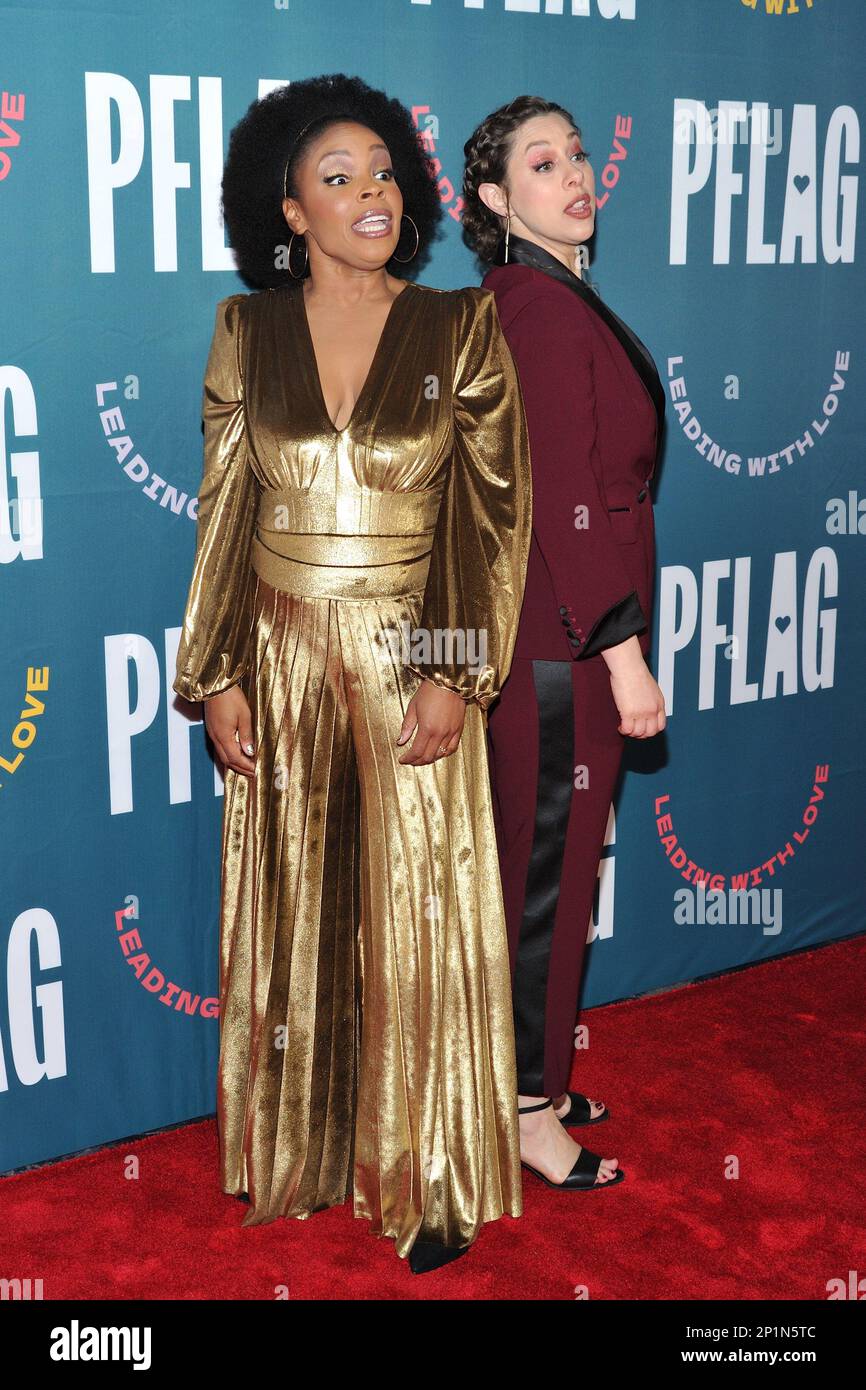 New York, USA. 03rd Mar, 2023. L-R: Amber Ruffin and Jenny Hagel attend the PFLAG 50th ...