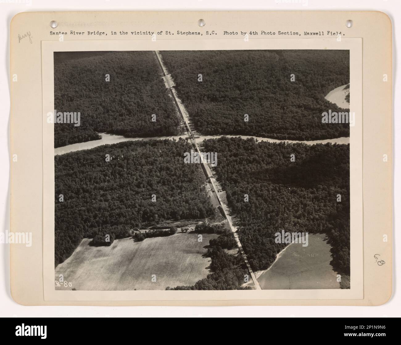 South Carolina - Santee River Bridge, Aerial Photograph Stock Photo - Alamy
