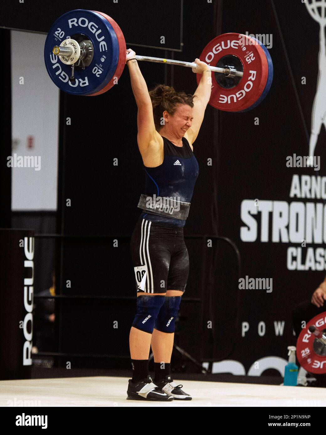 Columbus, Ohio, United States. 3rd Mar, 2023. Francesca Duncan lifts ...