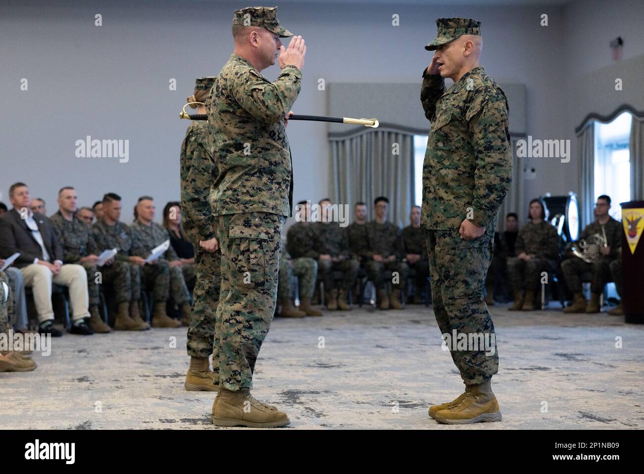 U.S. Marine Corps Sgt. Maj. Rodney E. Nevinger, incoming sergeant major of 2nd Marine Aircraft ...