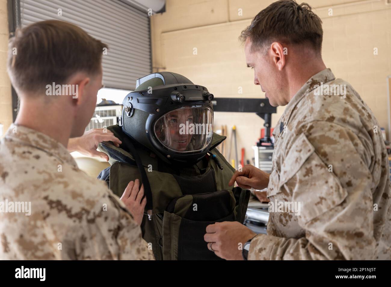 A U.S. Marine’s family member with explosive ordnance disposal (EOD ...