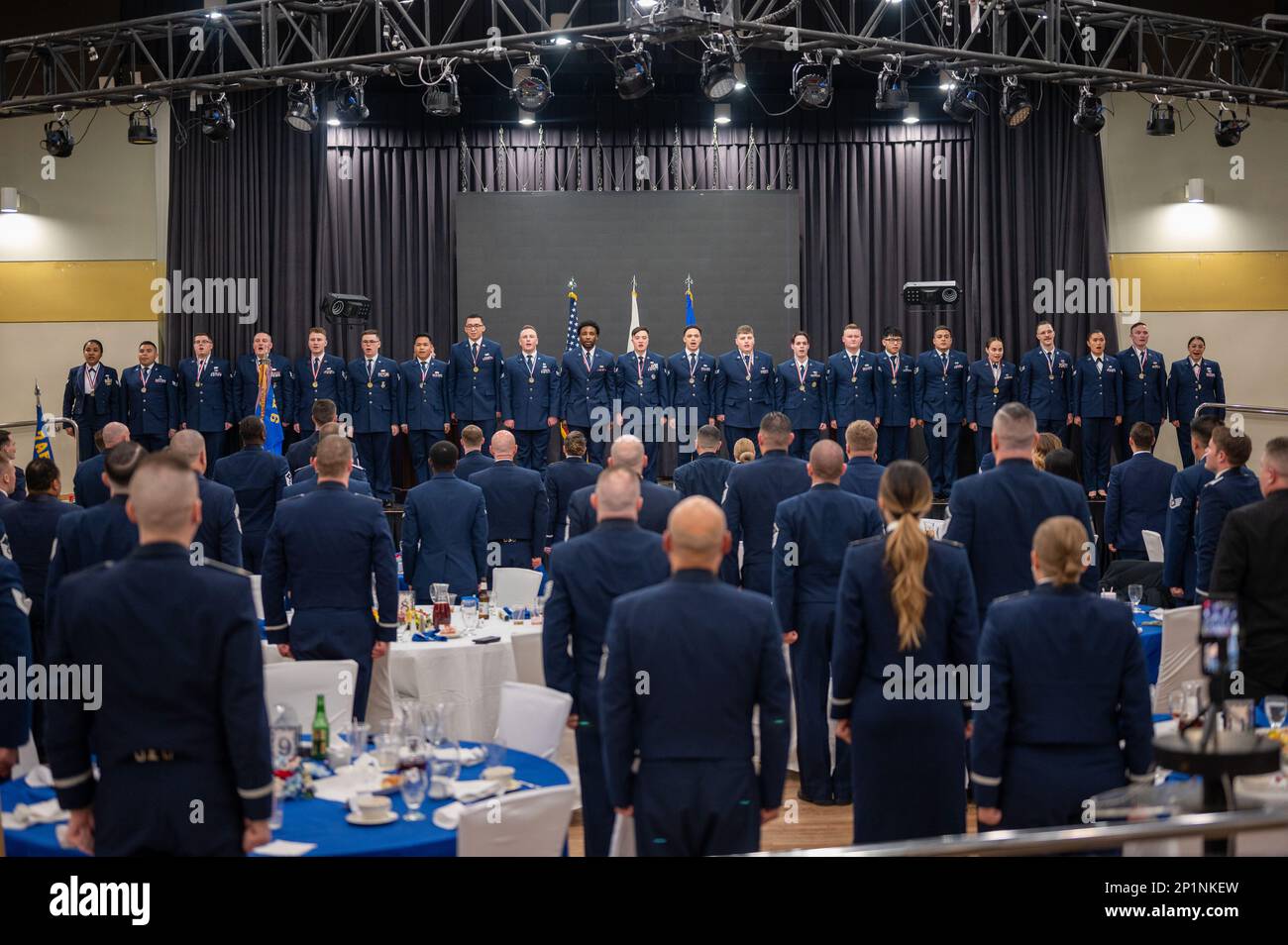 Airman Leadership School Class 23-B sings the official Air Force Song ...