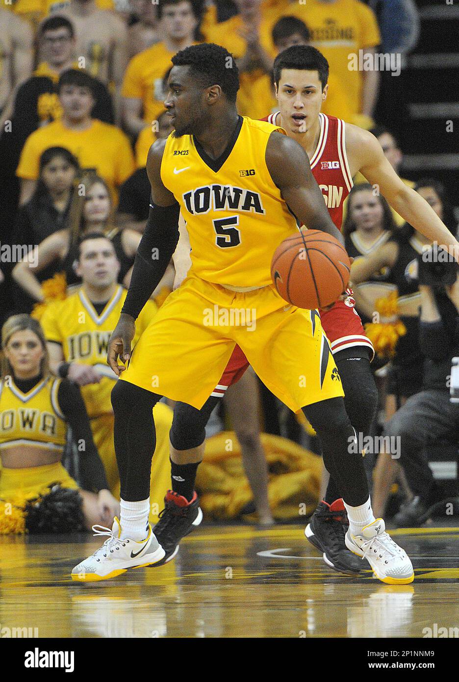 24 February, 2016: Iowa Hawkeyes guard Anthony Clemmons (5) during a ...