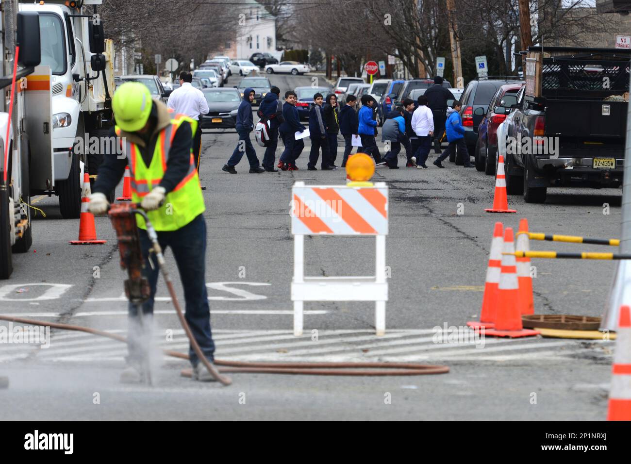 Students return to school for an early dismissal as PSE&G workers try ...