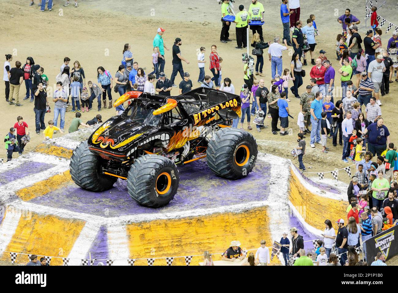 February 20, 2016: El Toro Loco monster truck in action during Monster ...