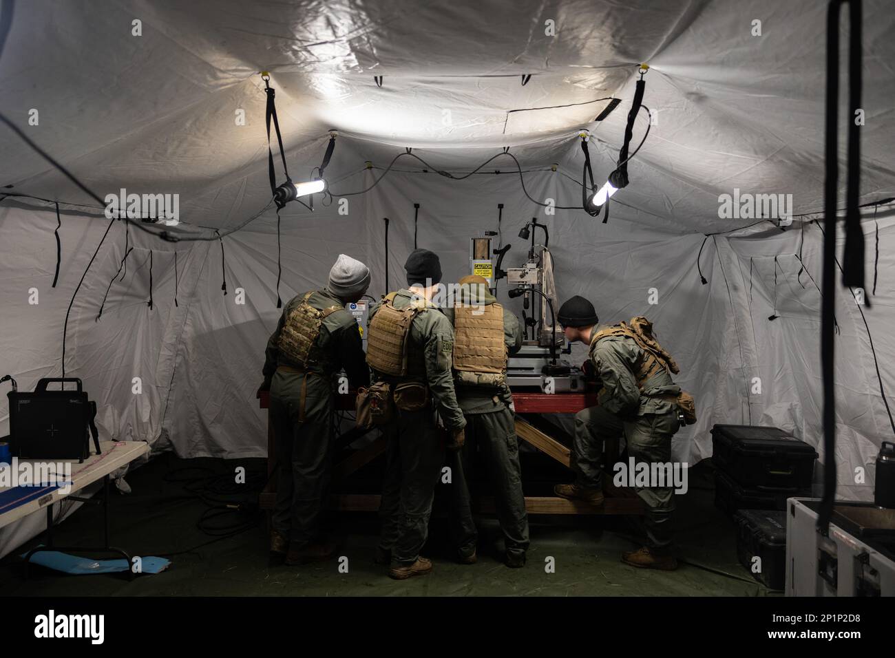 U.S. Marines Corps explosive ordnance disposal (EOD) technicians with ...