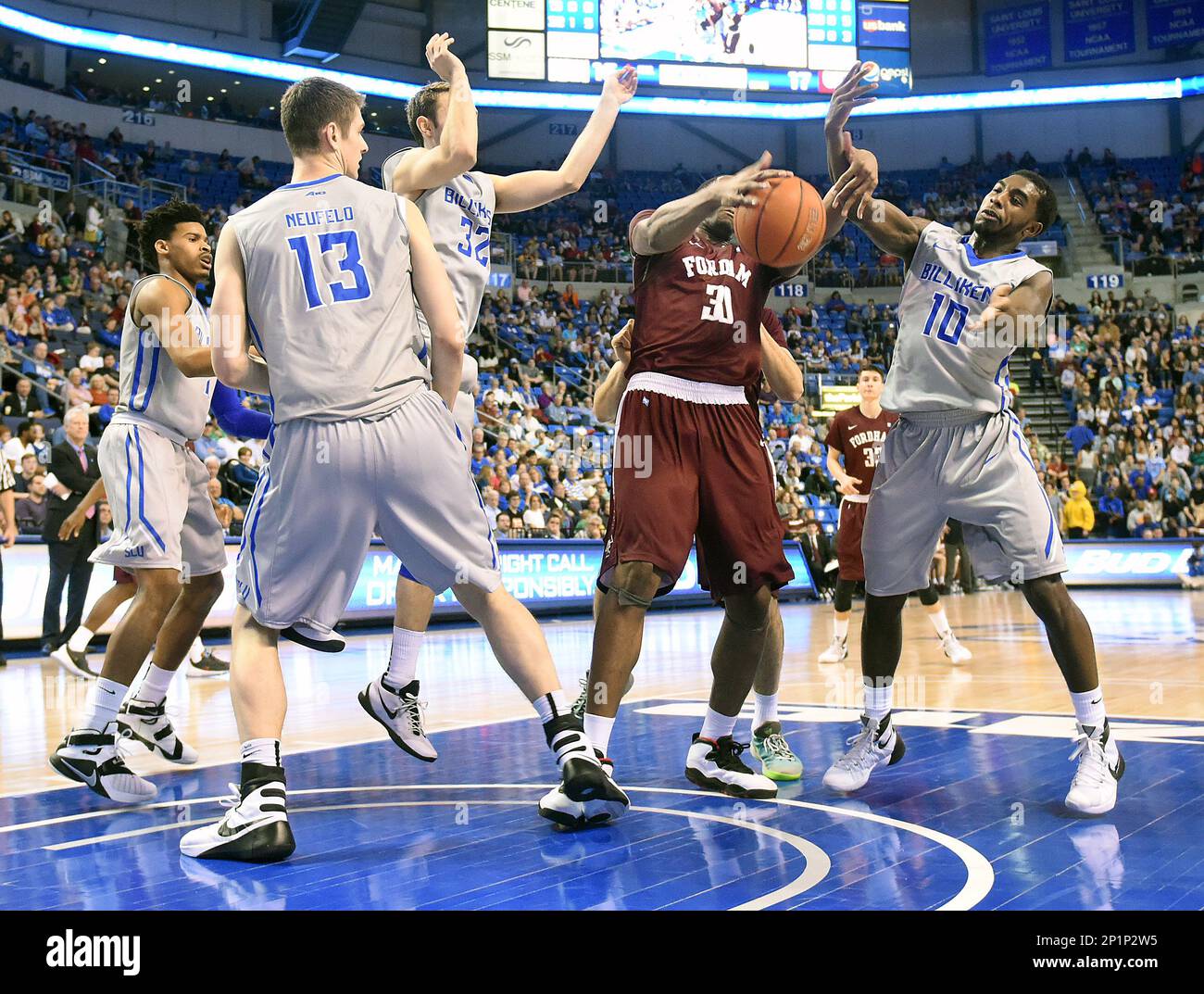 20 February, 2016: Fordham Rams forward Ryan Rhoomes (30) looses ...